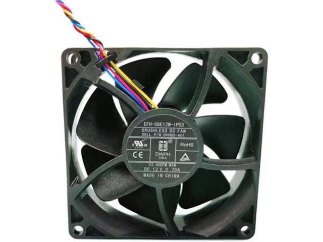 80MM EFH-08E12W-IP02 DC12V 0.7A 4 Wires PWM 8CM Cooling Fan 80x25mm ...