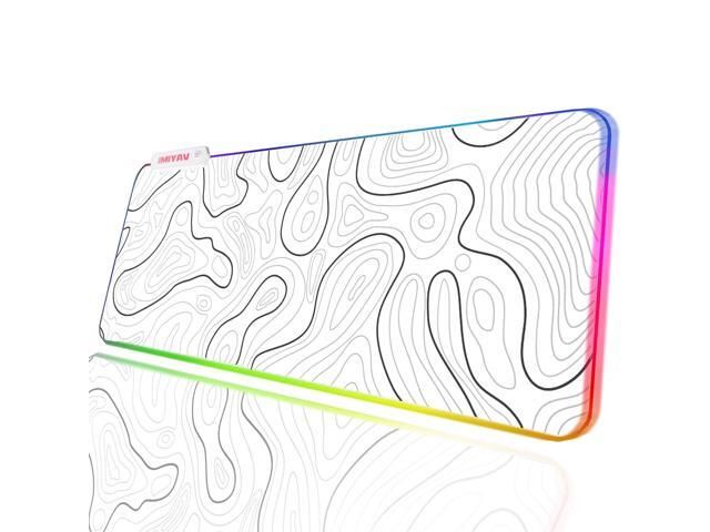 JMIYAV Gaming Mouse Pad RGB Mousepad Non-Slip Rubber Base Large Cool XL ...