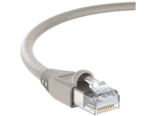 InstallerParts Ethernet Cable CAT6A Cable UTP Booted 35 FT - Gray ...