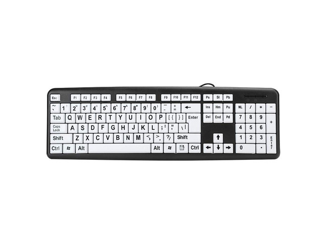Large Print Keyboard, Standard 104 Keys Big Letter Keyboard Easy to ...