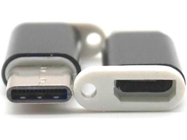 2PCS Portable Keychain Cable USB Type C Adapter Micro USB Female to ...