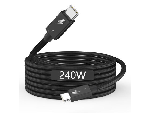 [Intel Certified]Long Thunderbolt 4 Cable,6.6FT USB C Nylon Braided ...