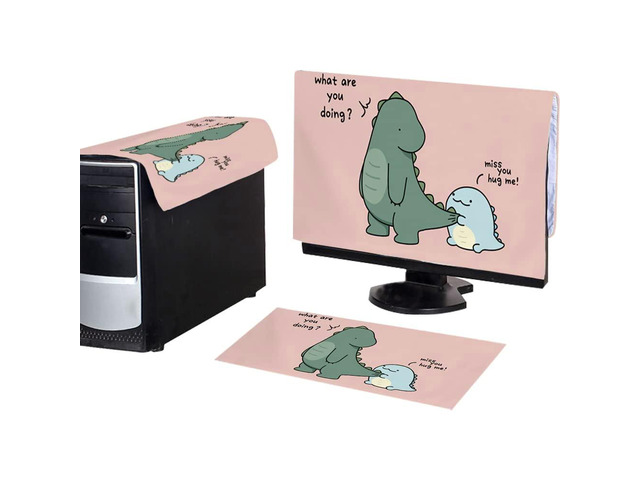 WAYUTO 3Pcs Computer Dust Cover Set Keyboard Computer Host Pc Monitor ...