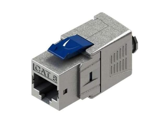 SATMAXIMUM Cat 8 RJ45 FTP Tool-Free Keystone Jack, 22AWG-24AWG, 2000MHz ...