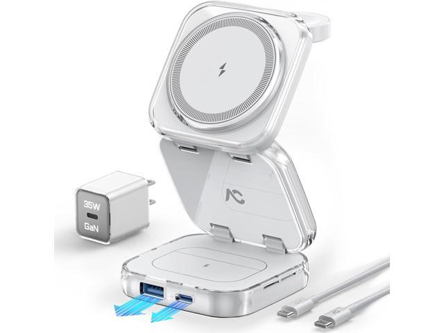 5-in-1 Wireless Charger for MagSafe, Portable Travel Charging Station ...