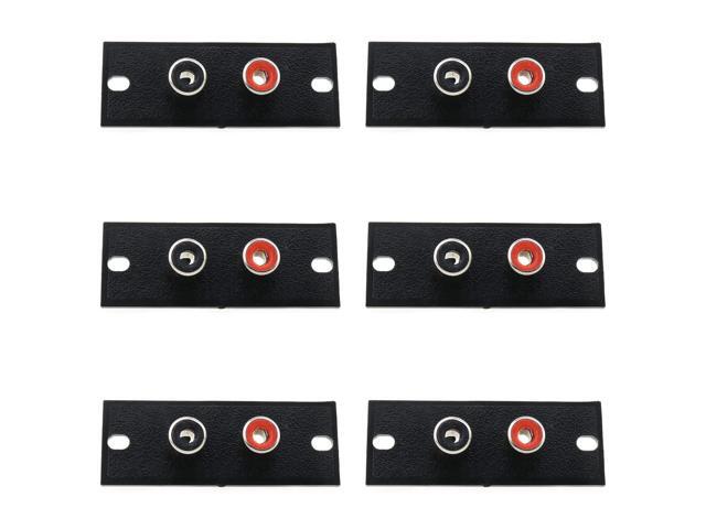 _Mega Brand 6pcs 2 Way RCA Terminal Wall Panel Plate Input Phono ...
