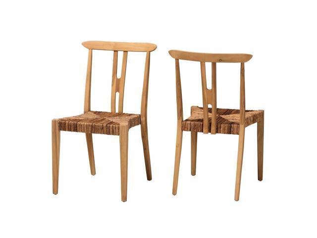 Bali & pari Artha Modern Bohemian Natural Brown Teak Wood and Seagrass ...