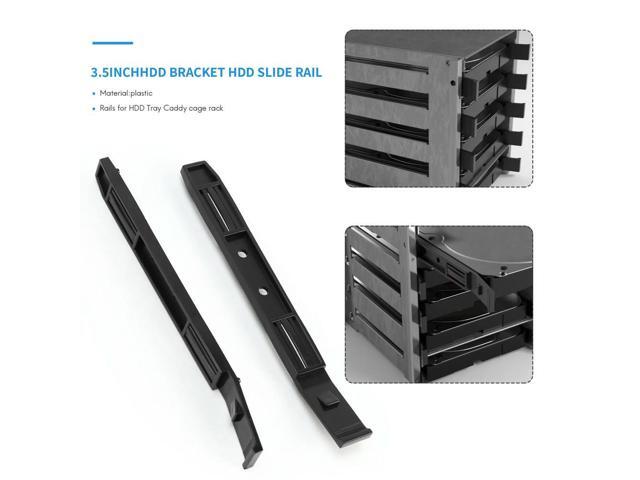5 Pairs Hard Drive Rails Chassis Cage Accessories Drive Bay Slider ...
