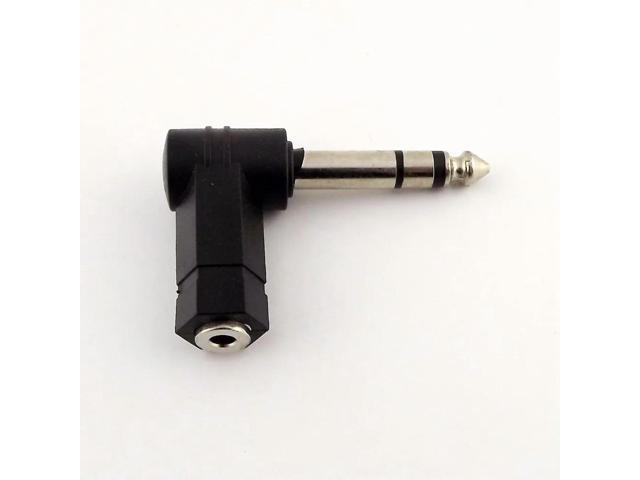 1pcs 3.5mm Stereo Female to 6.35mm 1/4" Male TRS Right Angle Headphone ...
