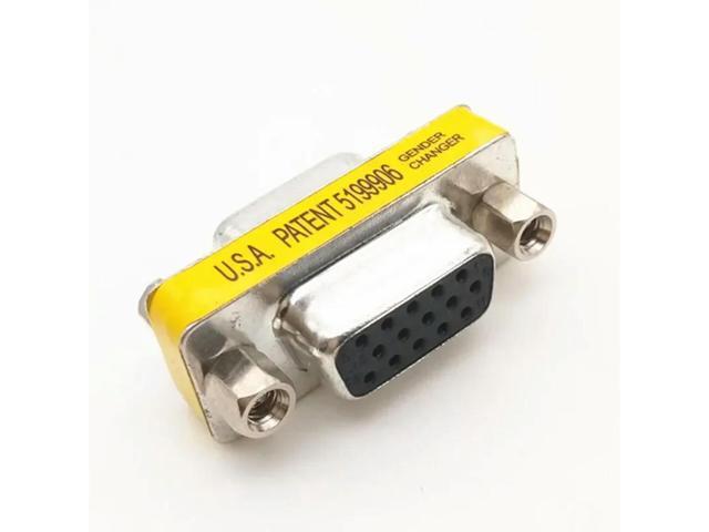 VGA Cable Extension Butt Straight Double Female Connector 15 Hole To 15 ...
