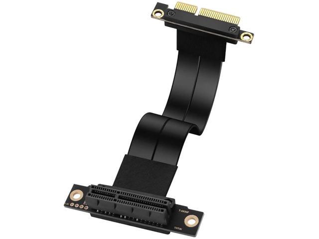 Aomoproing PCIe 3.0 X4 Extension Cable 90 Degree PCI-E 4X Male to ...