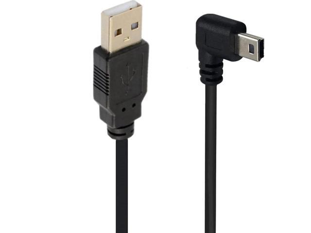 Aomoproing 90 Degree Mini USB Cable Angle Mini 5pin USB B Male to USB 2 ...