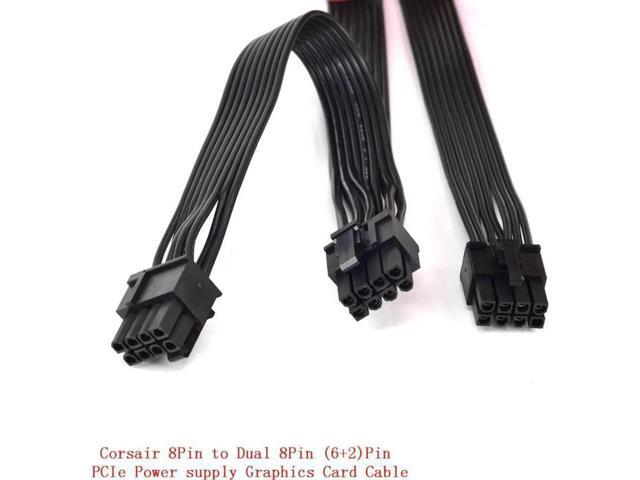 Aomoproing 8Pin to Dual 8pin 6+2pin PCIe Power supply Cable Graphics ...