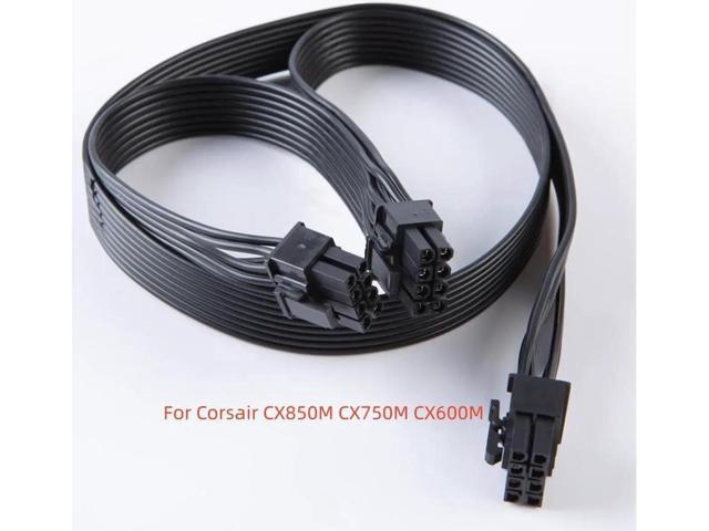 Aomoproing PCI express 8pin to Dual 6+2Pin Power supply Cable PCIe 8 ...