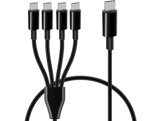 Aomoproing Short USB C Splitter Multi Charging Cable, USB C Male to 4 ...