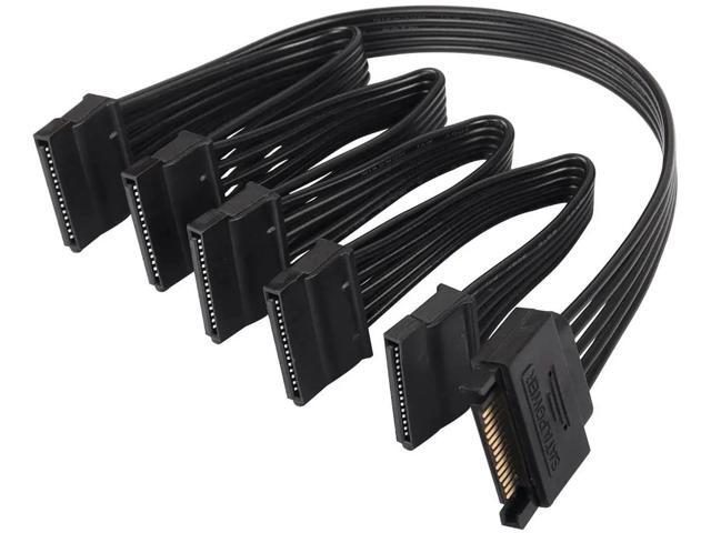 Aomoproing SATA Power Splitter Cable - 15Pin Male to 5 Female Power ...