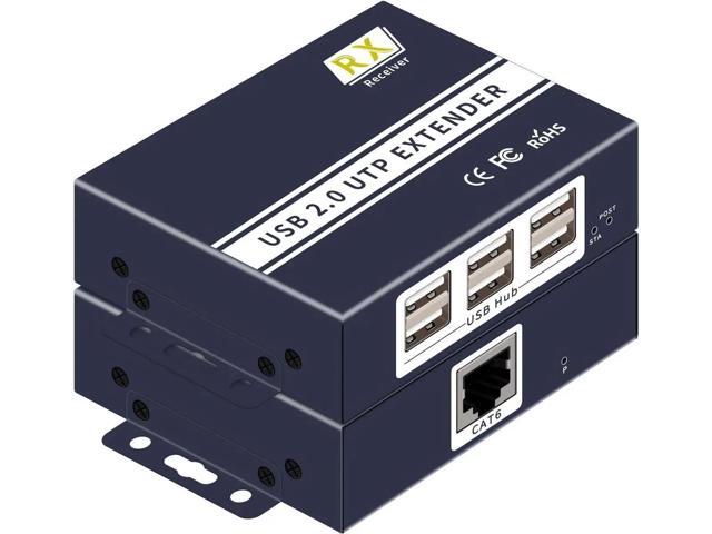 USB Extender Over ethernet cat5e cat6/7 up to 492FT/150m,6 Port UBS2.0 ...