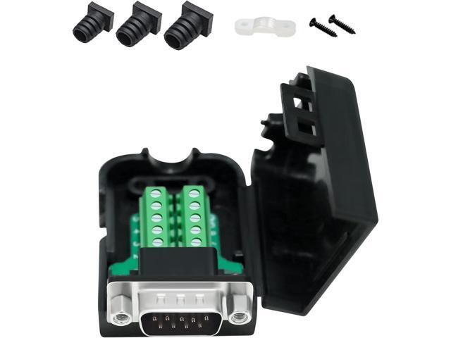 DTECH DB9 Breakout Connector Male RS232 Connector Kit Serial Adapter DB ...