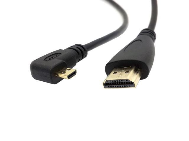 CY HDMI Male to Micro HDMI Male Left Angled 90 Degree HDTV Cable for ...