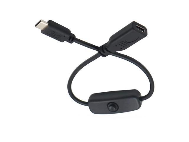 USB C Power Switch Extension Cable USB C Male to Female with On/Off ...
