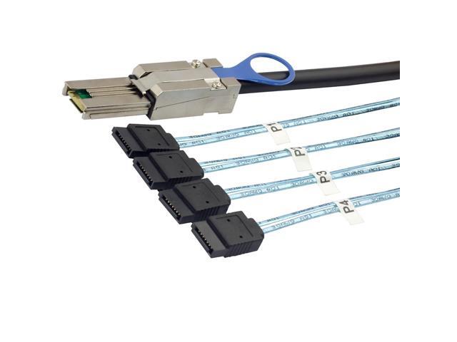 MINI SAS HD SFF-8088 to 4X SATA 7Pin Cable, 0.5m/1m/2m/3m High Speed ...