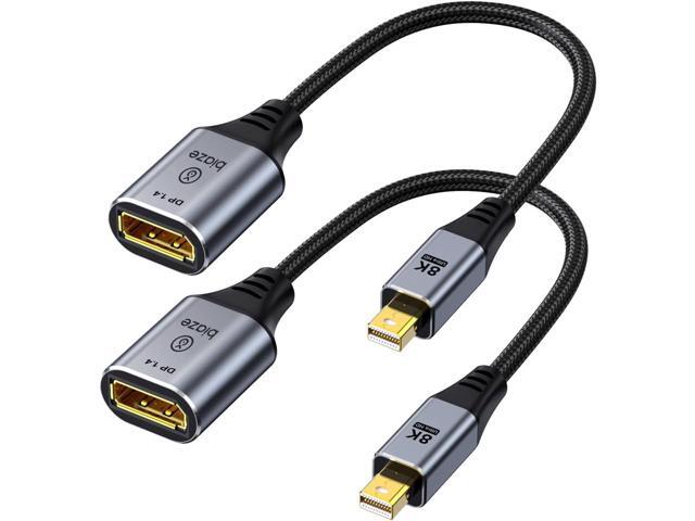8K Mini DisplayPort to DisplayPort 1.4 Adapter - Male to Female, 32 ...