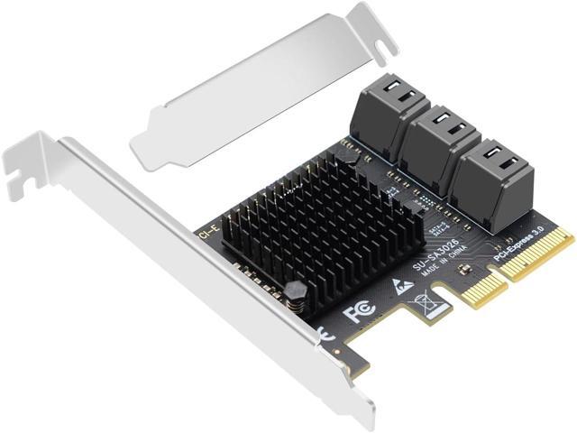 6 Port PCIe X4 to SATA 3.0 Expansion Card, Internal SATA Adapter for ...