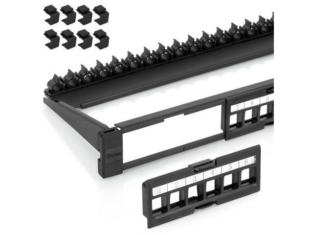 Everest 24 Port Keystone Patch Panel (4-Pack) - Removable 6-Port Panels ...
