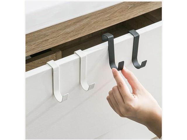 Over The Door Cabenit Drawer Hooks J-Shape No Drill Carbon Steel Metal ...