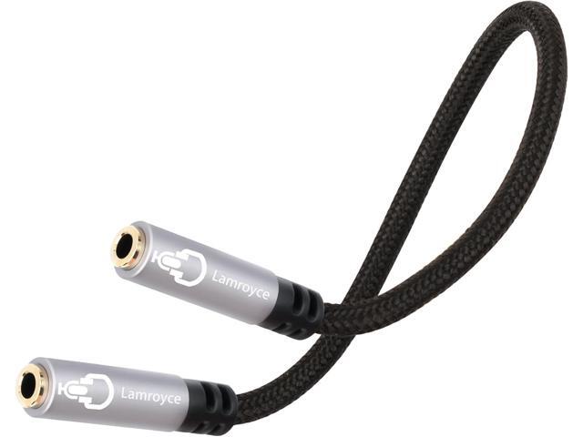 1/8 Inch 3.5mm TRRS Auxiliary Audio Mic Adapter Cable 0.6Feet 1/8 3.5mm ...