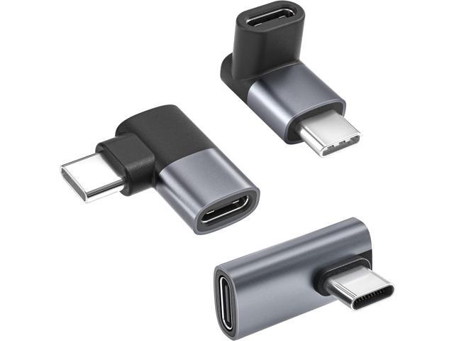 USB C 90 Degree Adapter 3Pack 100W Right Angle Extender Type C Male to ...