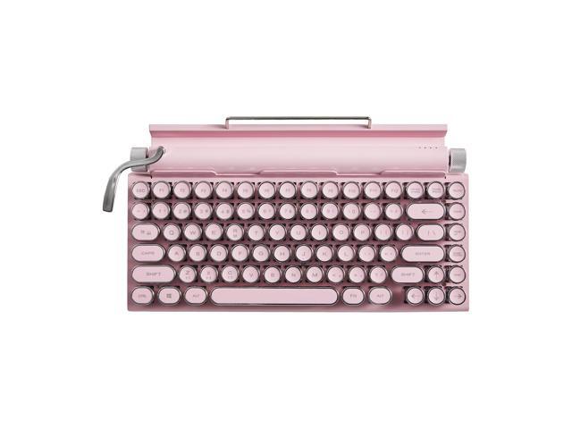 JVFYI Punk Retro Mechanical Keyboard - Round Keycaps, Wireless Tri-Mode ...