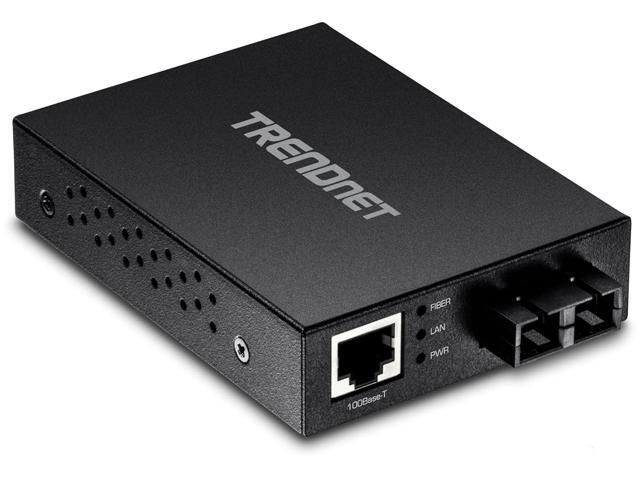 TRENDnet 100 Base-T to 100 Base-FX Multi-Mode SC Fiber Converter ...