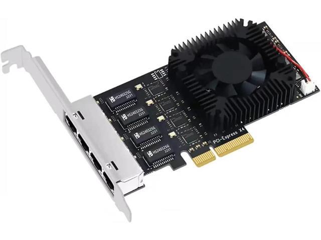 10Gtek 100M/1000M/2.5G NIC Network Card, Quad RJ-45 Port, with Realtek ...