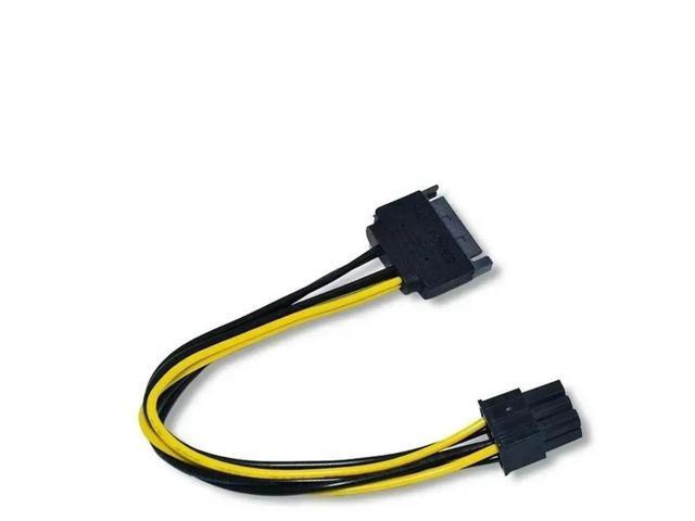 15 pin to 6 pin graphics card cord, Desktop computer power SATA port ...