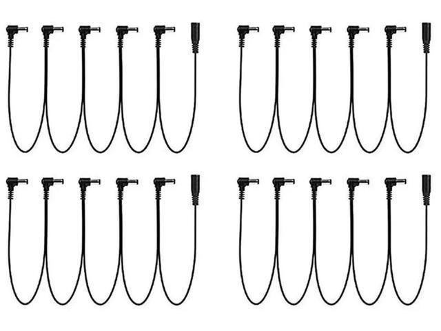 4X Daisy Chain Cable 1 To 5 Ways Guitar Effect Pedal Accessory 9V DC ...