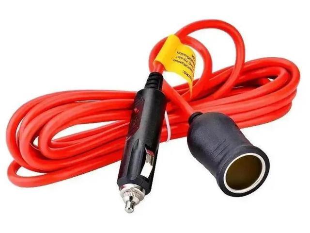 12V 24V Female Socket Plug Car Styling Charger Cable 3.6M Car Cigarette ...