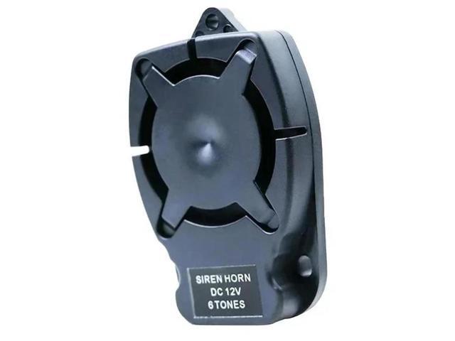 Compact 12V Six-Tone Alarm Siren - 110dB High-Decibel Flat Horn Buzzer ...