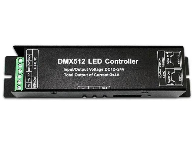 Aomoproing DMX512 Controller 3-channel RGB Display DMX512 Decoder Stage ...