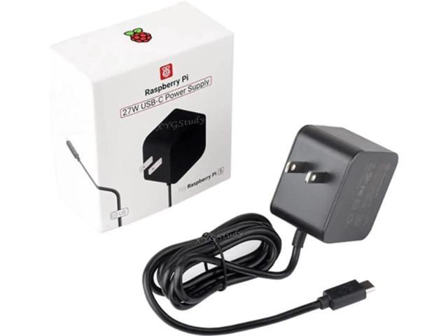Official 27W USB-C Power Supply for Raspberry Pi 5, 5.1V/5A, 9V/3A, 12V ...