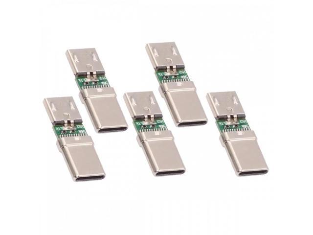 Aomoproing 5pcs/lot Micro USB 2.0 5Pin Female Connector to USB Type-C ...