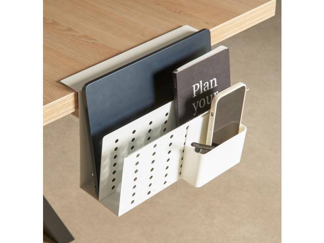 GAROOD Laptop Side Storage Vertical Stand Under Desk top Storage Clamp ...