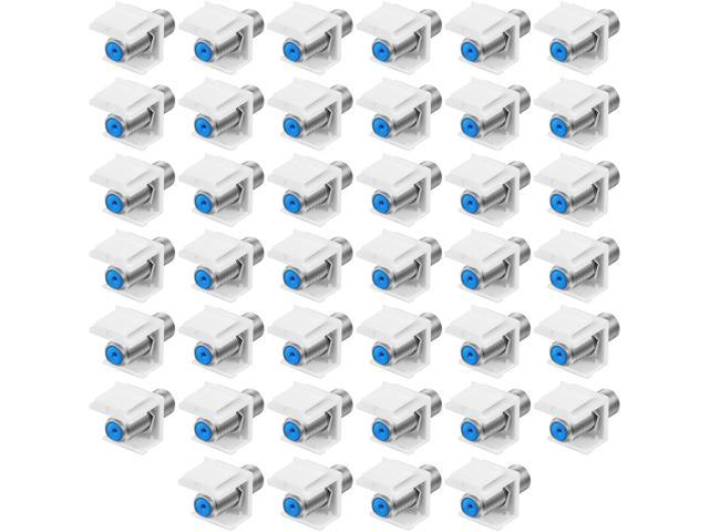 Weewooday 40 Pcs F-Type RG6 Coaxial Cable Connectors, Trapezoidal ...