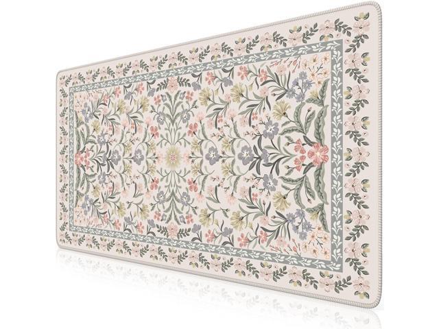 HAOCOO Floral Desk Mat, Large Mouse Pad for Desktop, Big Mouse Pad with ...