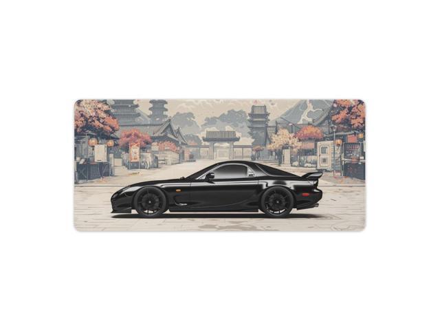 QEOPGNE Car Large Mouse Pad Gaming Mousepad Rx7 Cool Black Sport Car ...