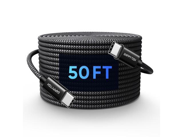 50FT USBC to USBC Cable, Extra Long USB Type-C to Type-C Charger Cord ...