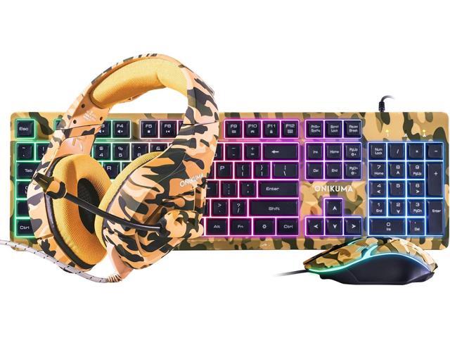 Zhhcyyds K1B Gaming Keyboard and Mouse and Headset Combo, Wired PC ...