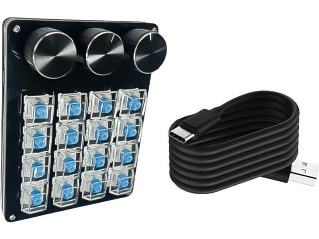 Portable 16Key Macro Keypad with Programmable Dials for Advanced Gaming ...