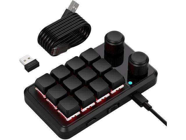 1Handed Macros Keyboards with 12 Programmable Key RGBs Two Dials Option ...