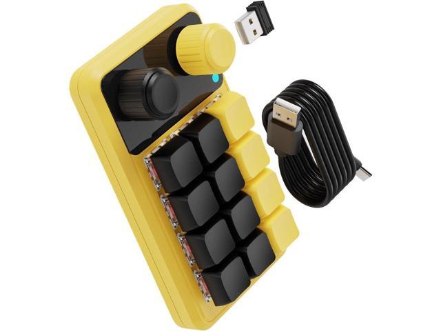 1Handed Macros Keyboards with 12 Programmable Key RGBs Two Dials Option ...